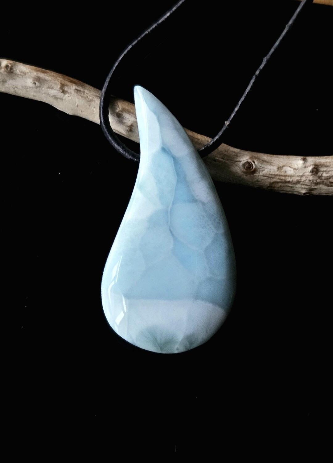 Fine Larimar, Atlantis Stone Pendant, 45 X 23 X 8 Mm, Drilled, Larimar ...