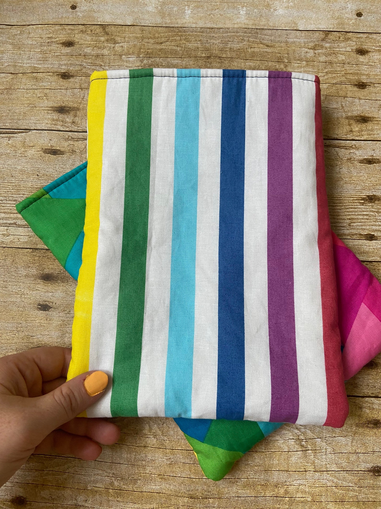 Rainbow Stripe Book Cover Rainbow Stripe Book Sleeve - Etsy