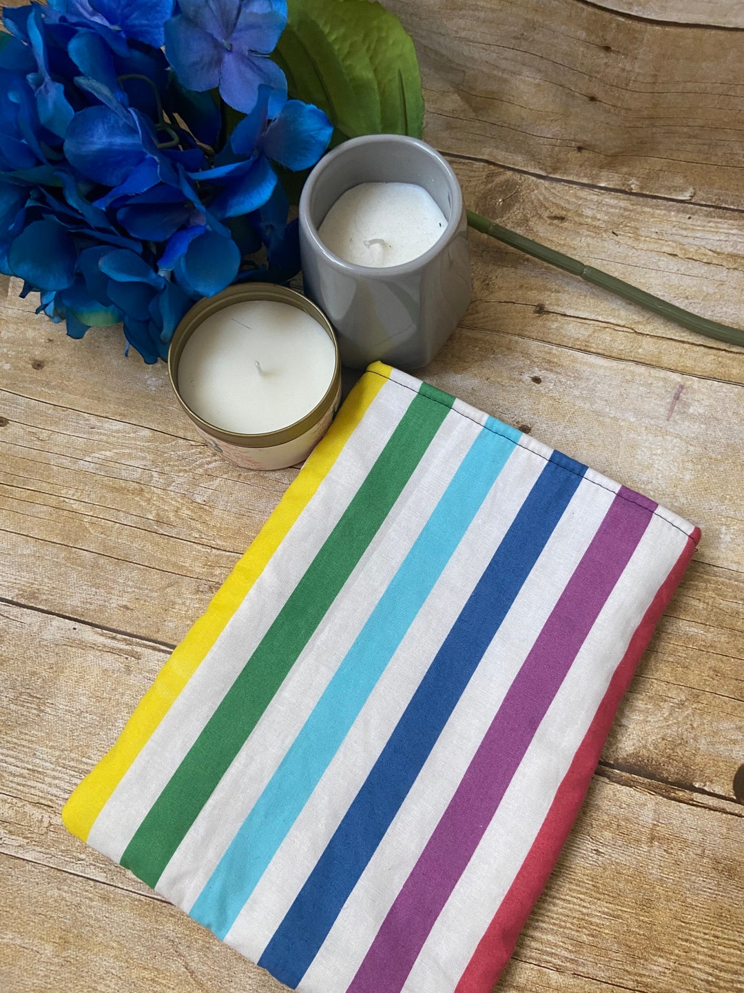 Rainbow Stripe Book Cover Rainbow Stripe Book Sleeve - Etsy