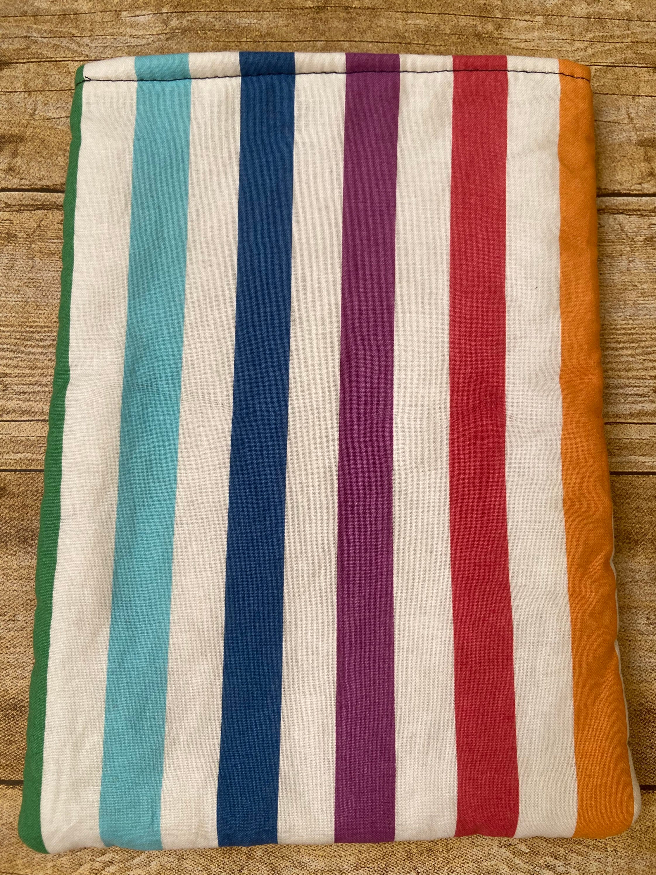 Rainbow Stripe Book Cover Rainbow Stripe Book Sleeve - Etsy