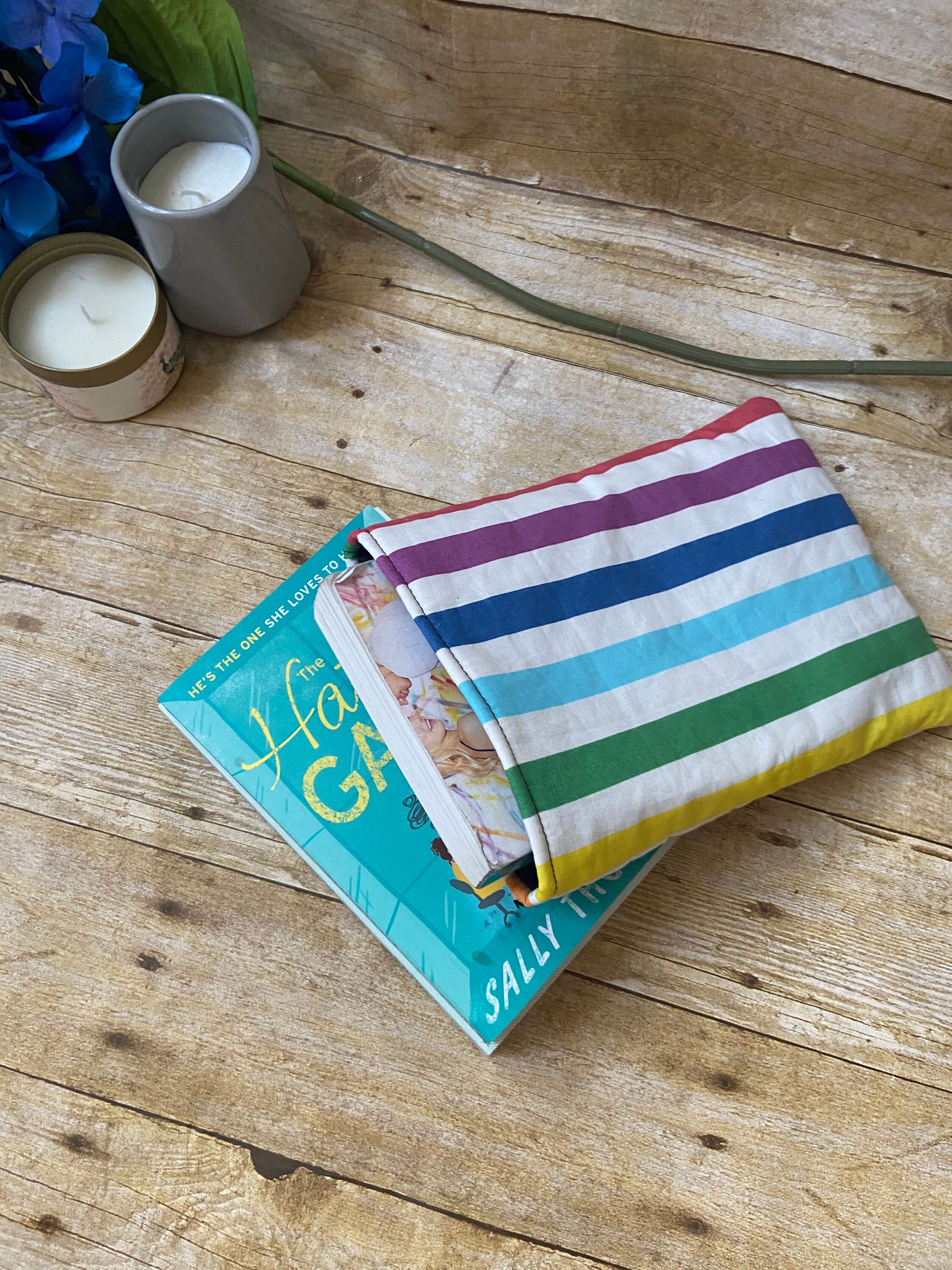 Rainbow Stripe Book Cover Rainbow Stripe Book Sleeve - Etsy