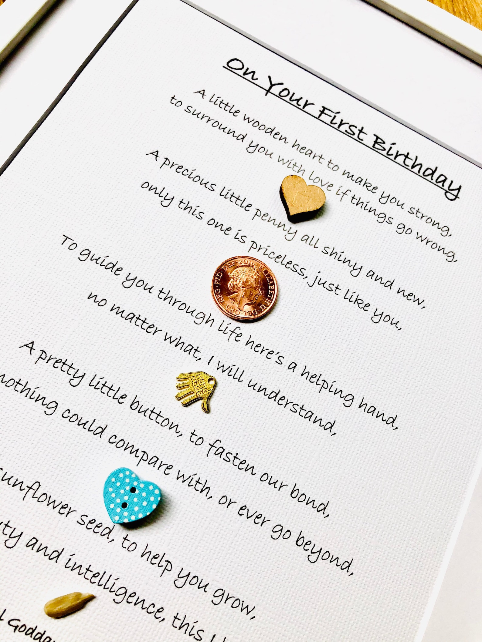 Babys First Birthday Gift Personalised Gift Framed - Etsy