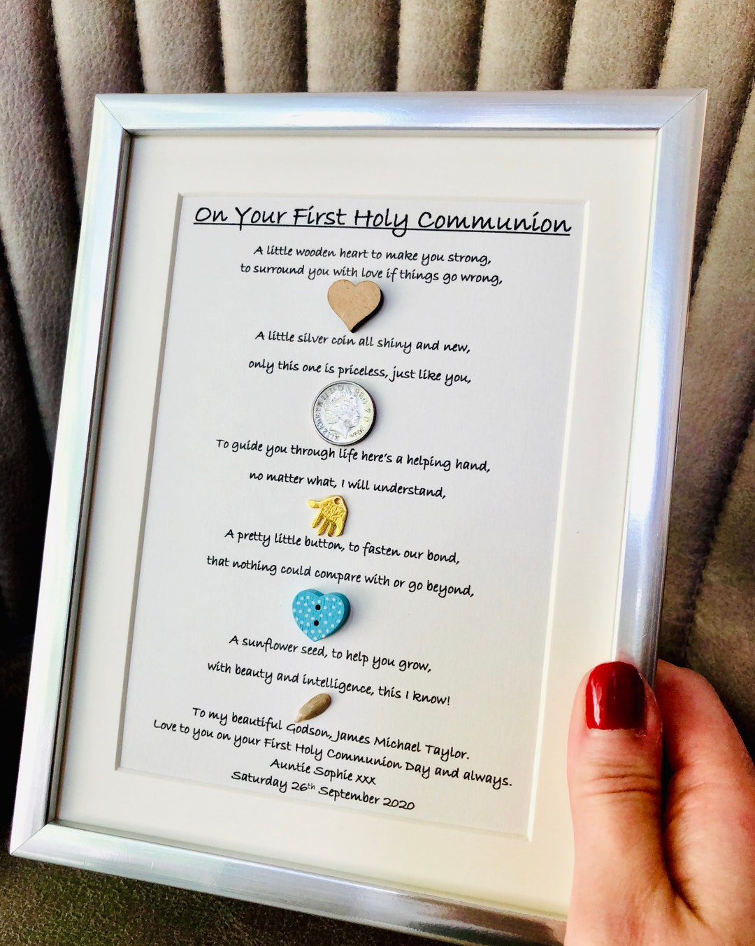 Personalised First Holy Communion Gift for Boy or Girl – Confirmation ...
