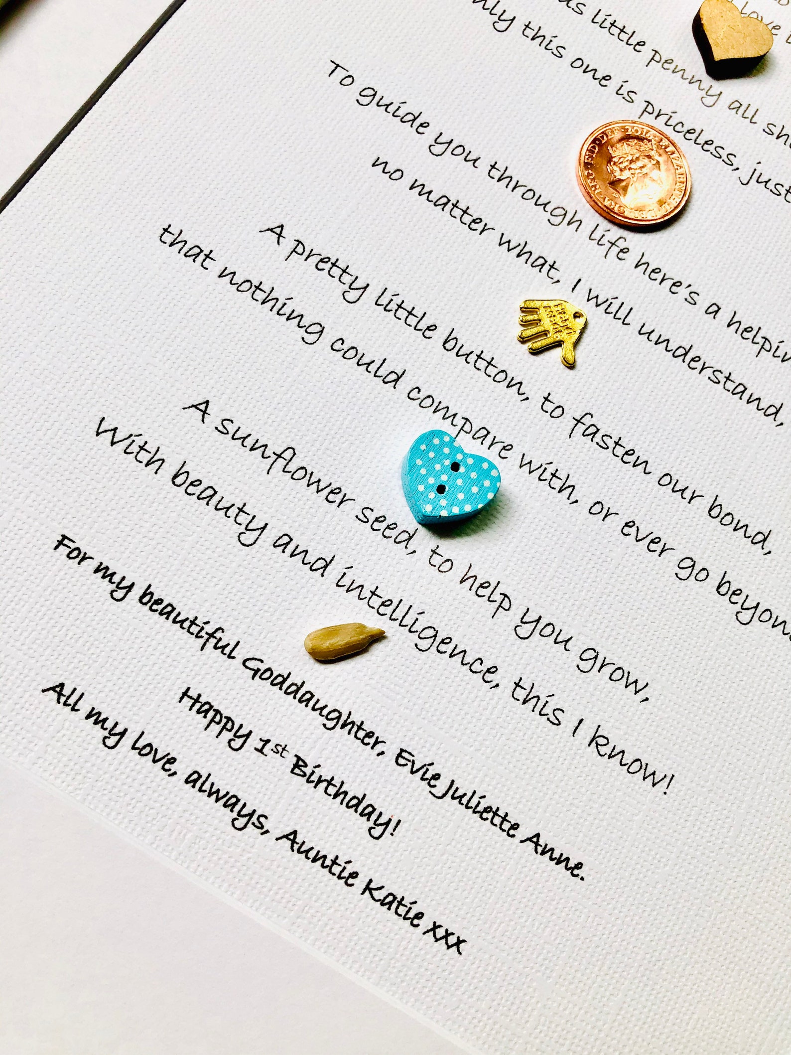 Babys First Birthday Gift Personalised Gift Framed - Etsy