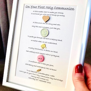 Personalised First Holy Communion Gift, Framed Poem, Girls 1st ...