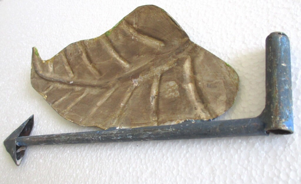 Iron Leaf Weathervane Embossed - Etsy