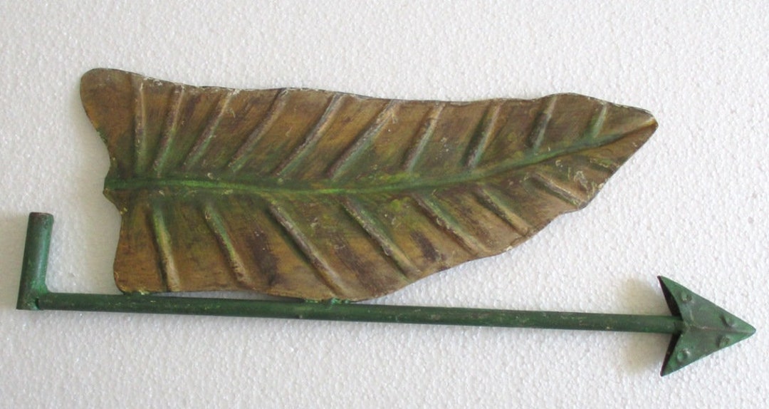 Iron Leaf Weathervane Embossed - Etsy