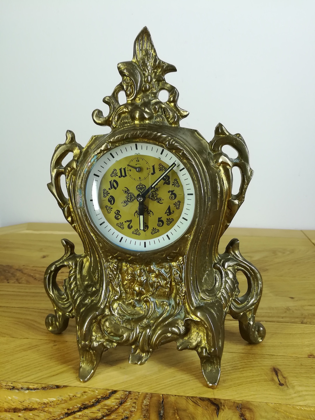 Vintage Brass Clock - Etsy