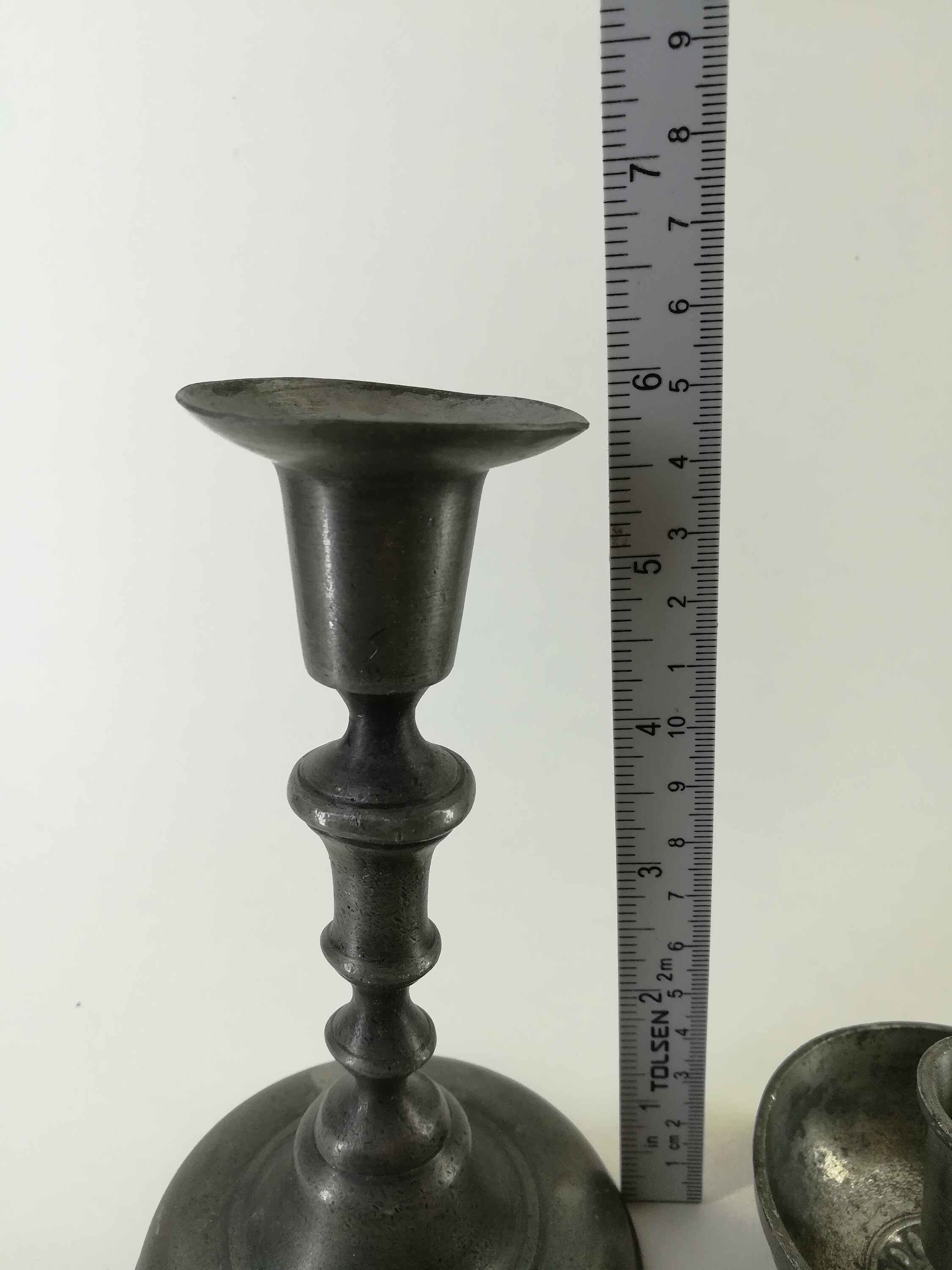 Candlesticks Set With Candle-snuffer Tin Metal - Etsy