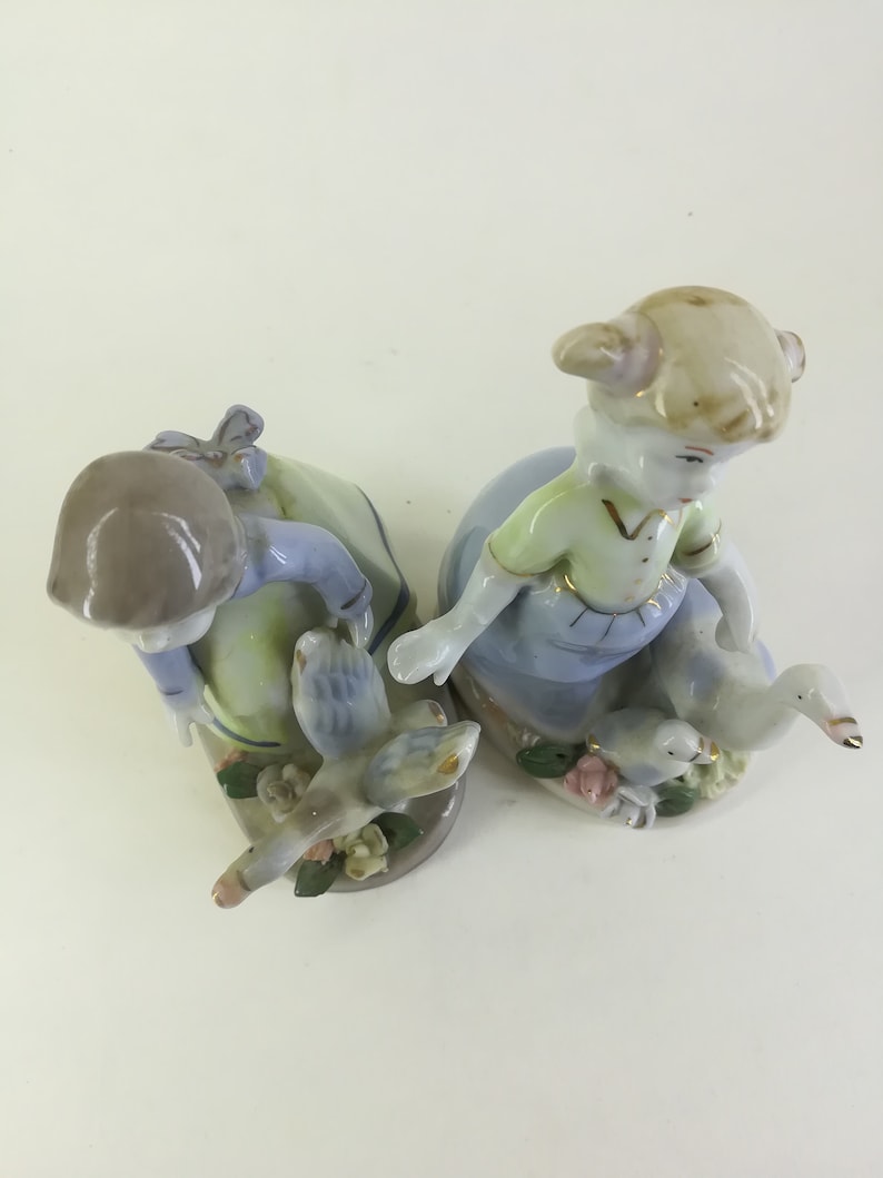 Porcelain Statuette Porcelain Girls Figurines - Etsy