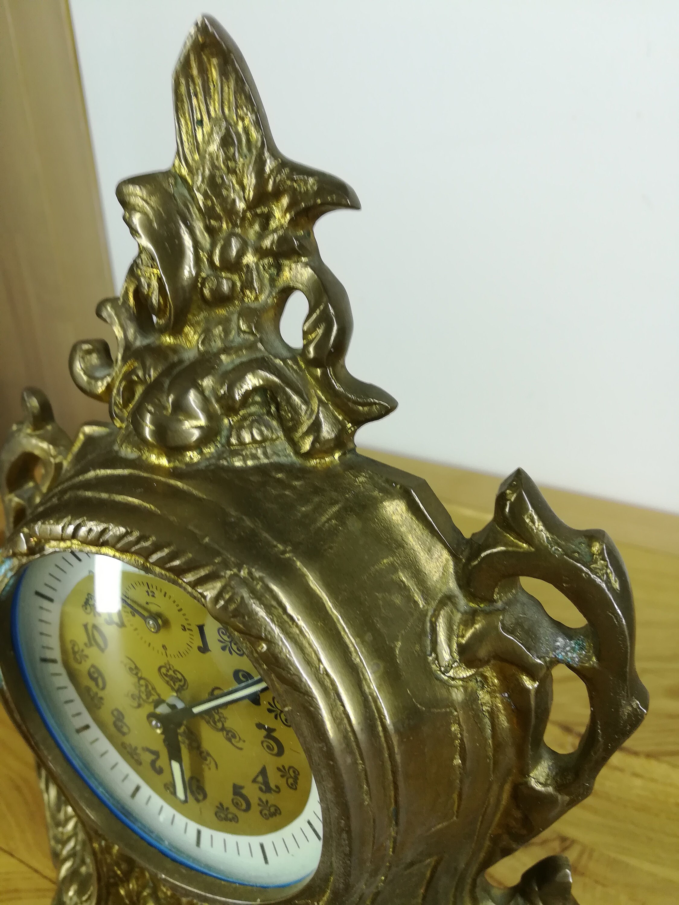 Vintage Brass Clock - Etsy