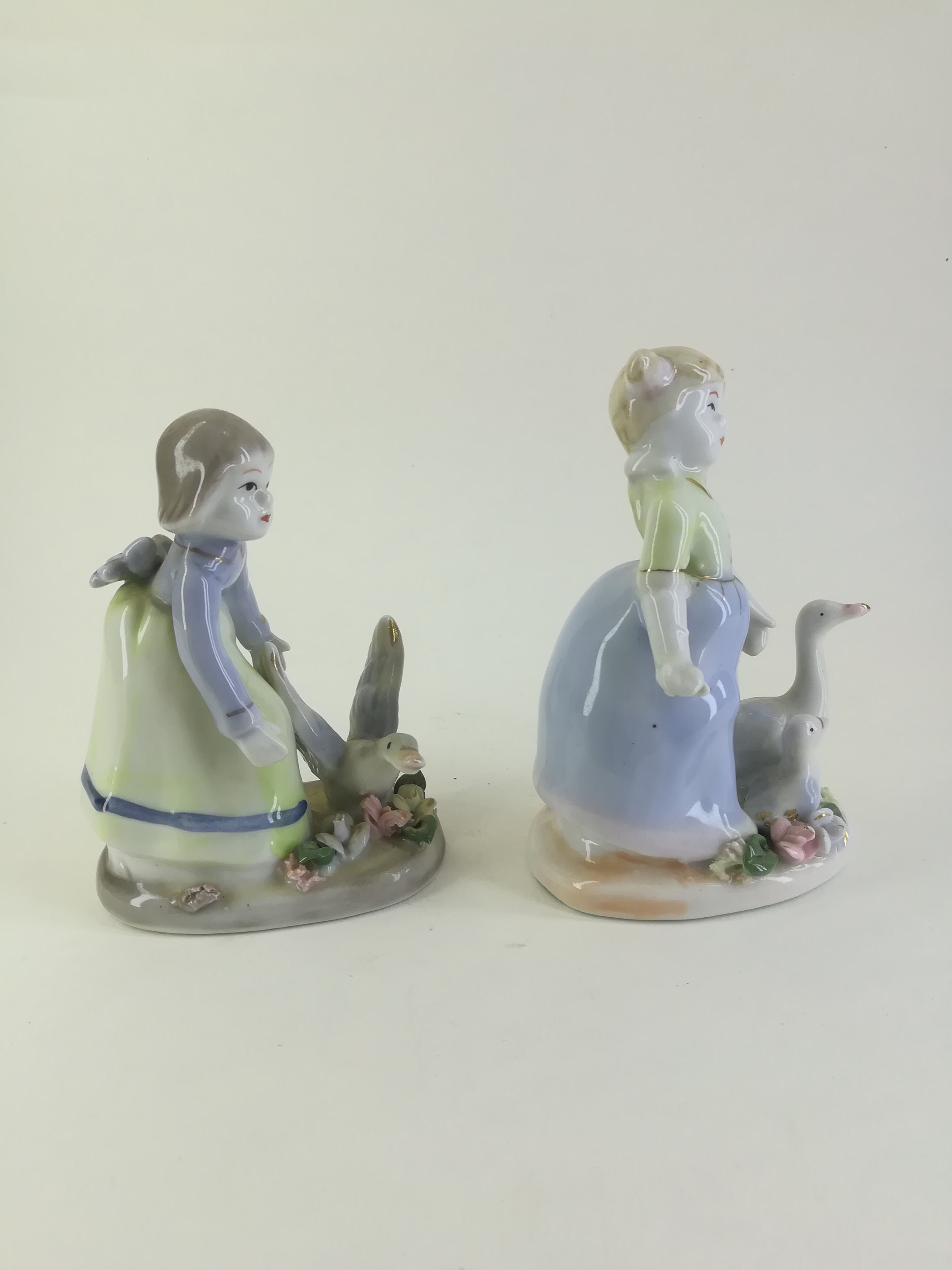 Porcelain Statuette Porcelain Girls Figurines - Etsy