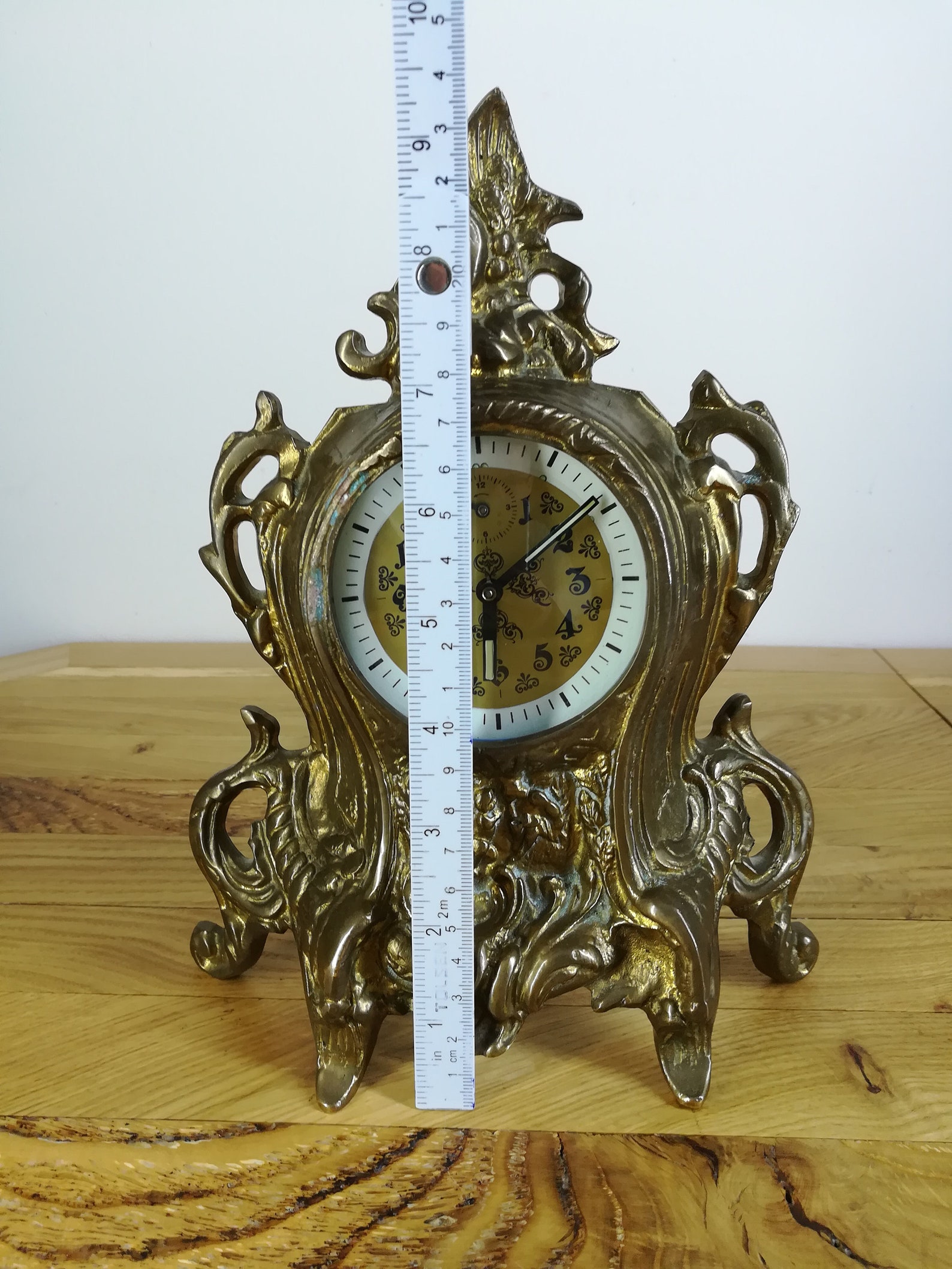 Vintage Brass Clock - Etsy