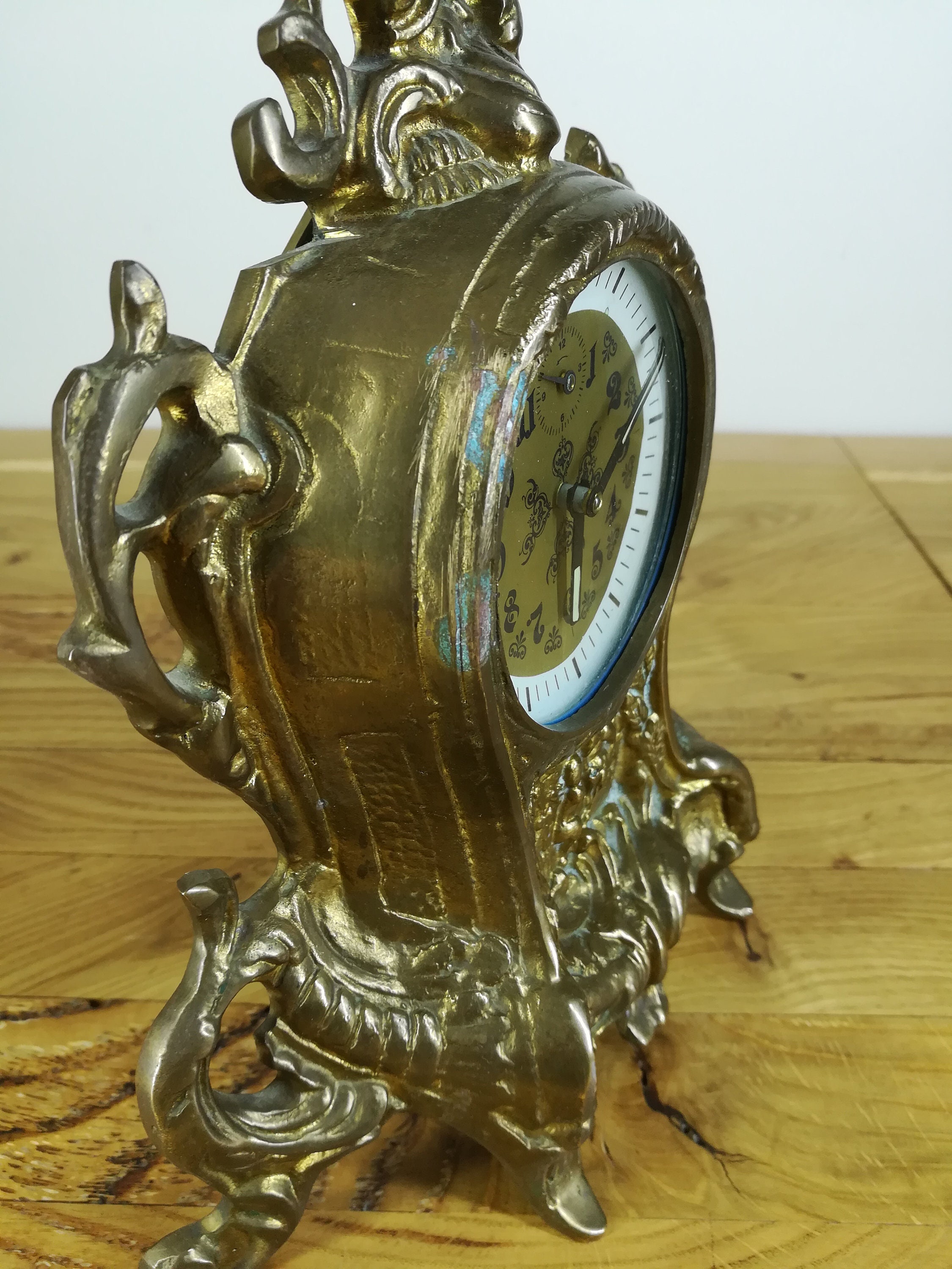 Vintage Brass Clock - Etsy