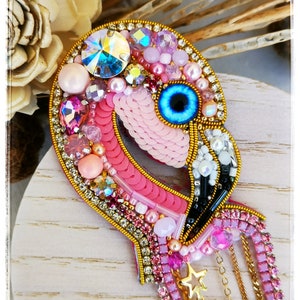 Handmade Flamingo Brooch,fashion Accessories,bird Pins,handmade ...