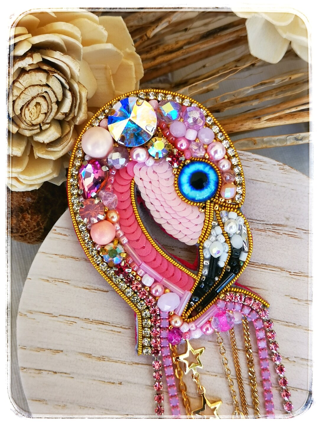 Handmade Flamingo Brooch,fashion Accessories,bird Pins,handmade ...