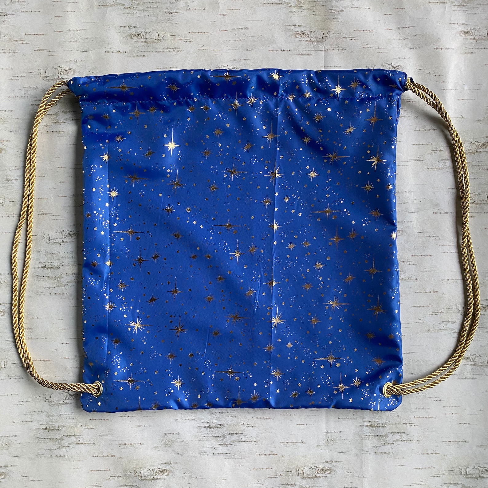 Gold Star Drawstring Backpack Bag Susceptible to Charm - Etsy