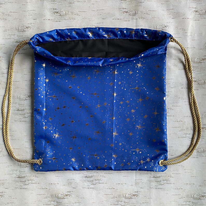 Gold Star Drawstring Backpack Bag Susceptible to Charm - Etsy