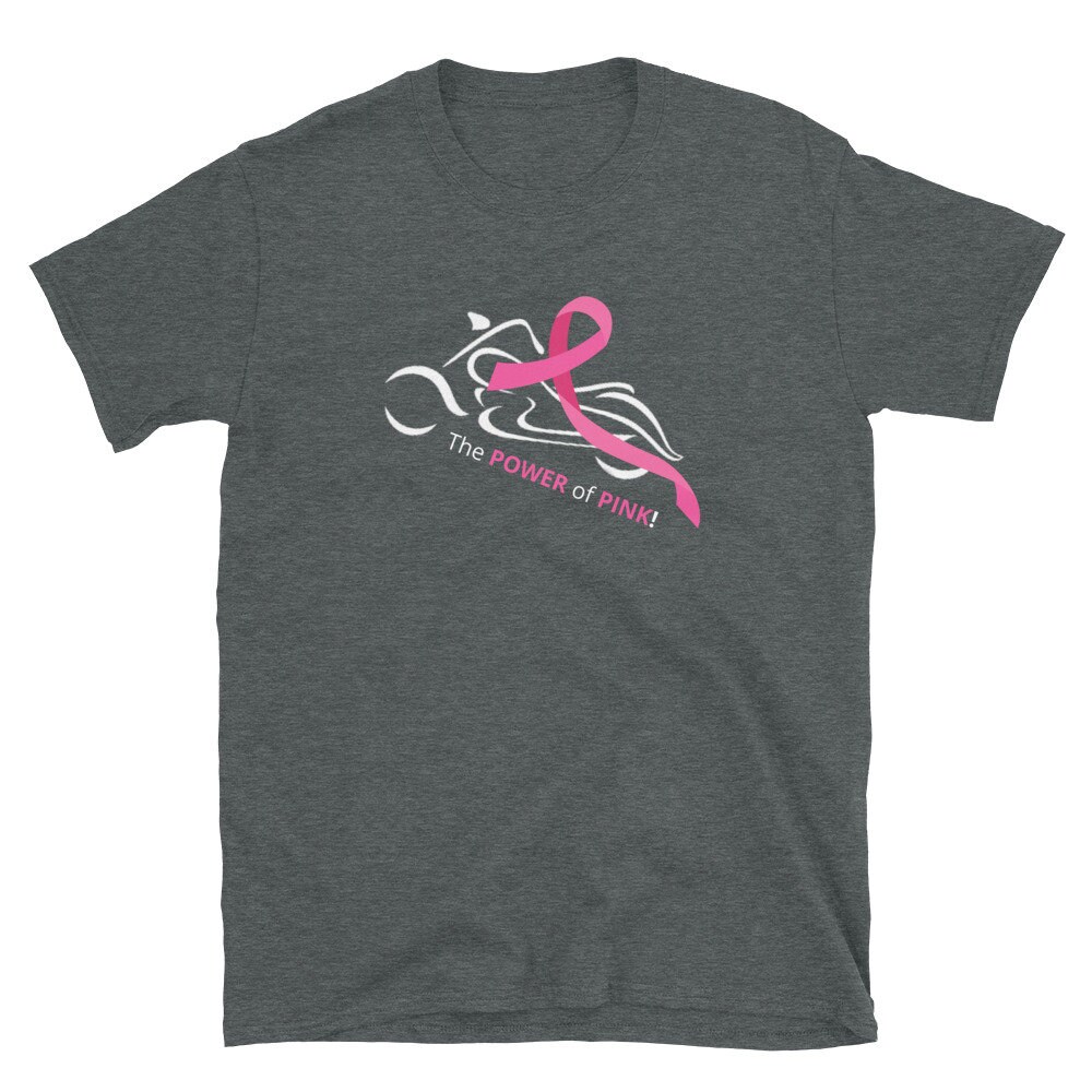 Breast Cancer Awareness the Power of Pink Motorcycle Short-sleeve ...