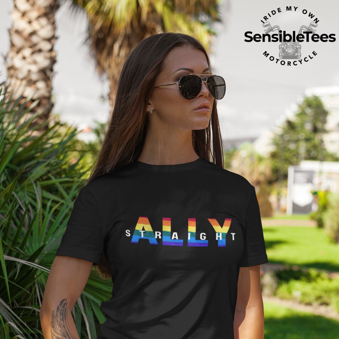 Straight ALLY for LGBTQIA Community Unisex T-shirt Pride Month Gay ...