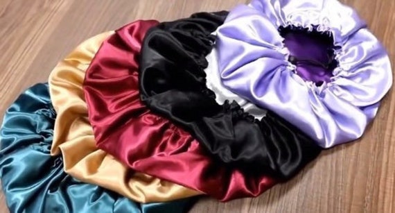 Silk Satin Sleep Cap Adjustable Elastic Drawstring Silk Bonnet - Etsy
