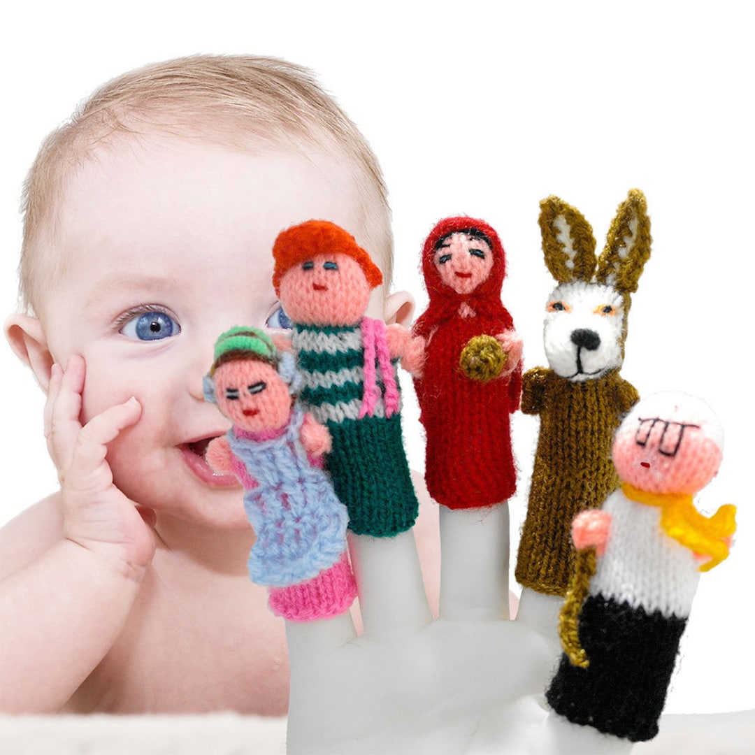 Stories Finger Puppet Puppet Theatre for Playing and Learning From Wool ...