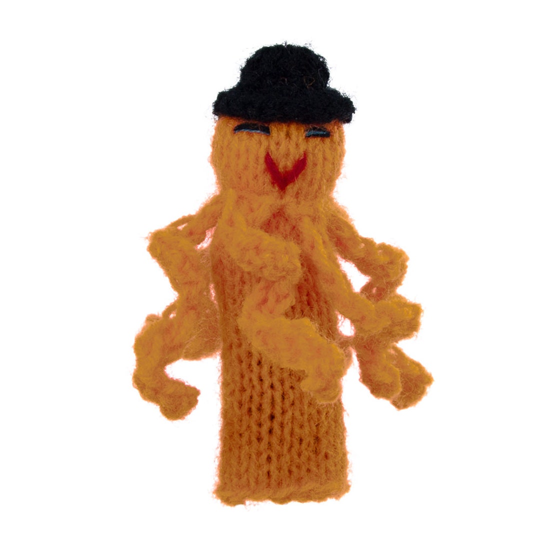 Brown Octopus Finger Puppet Puppet Theater for Playing and Learning ...
