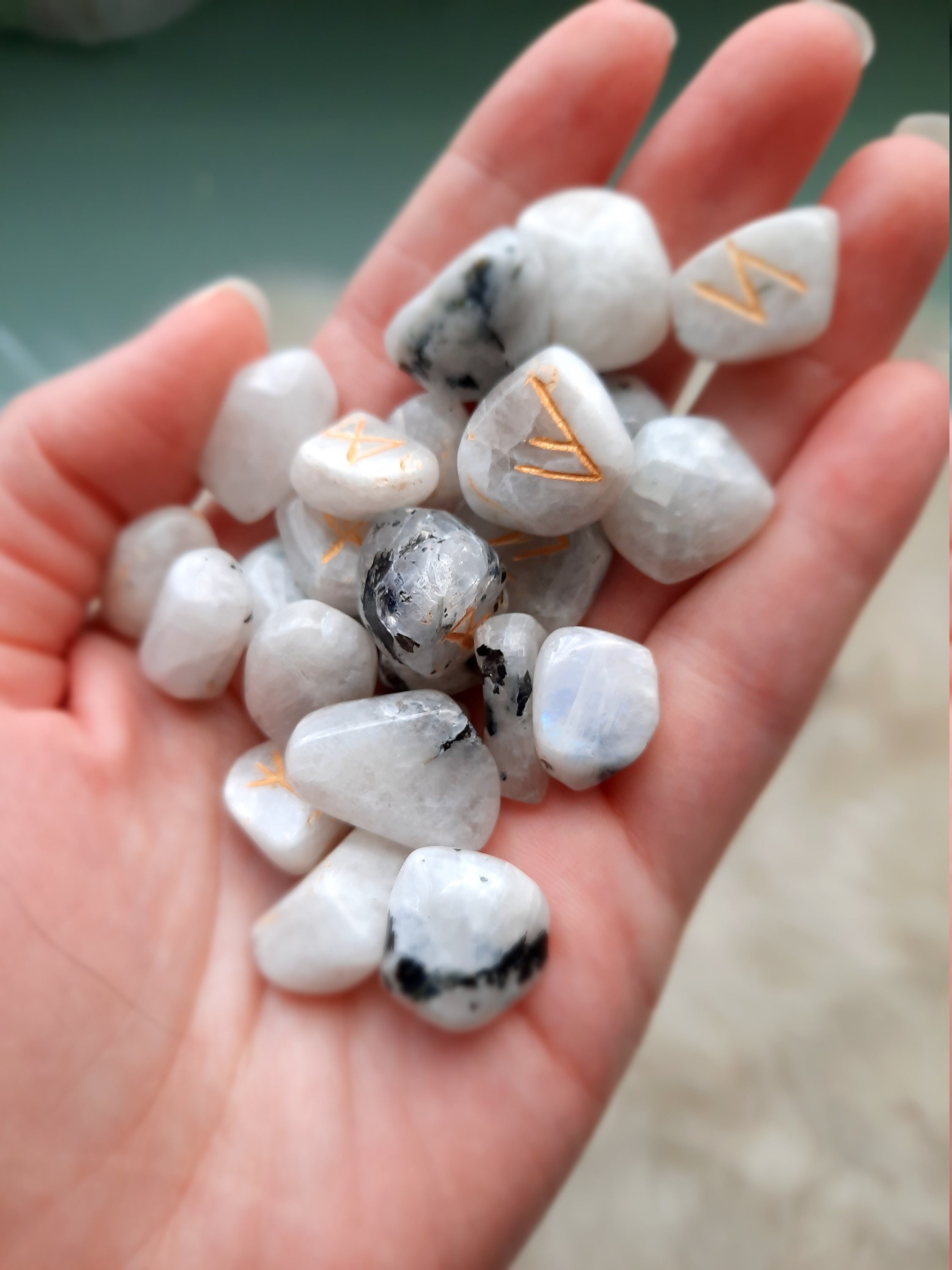 Rainbow Moonstone Runes Set Rainbow Moonstone Runes | Etsy