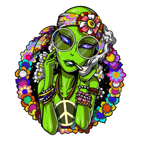 Hippie Sticker - Etsy