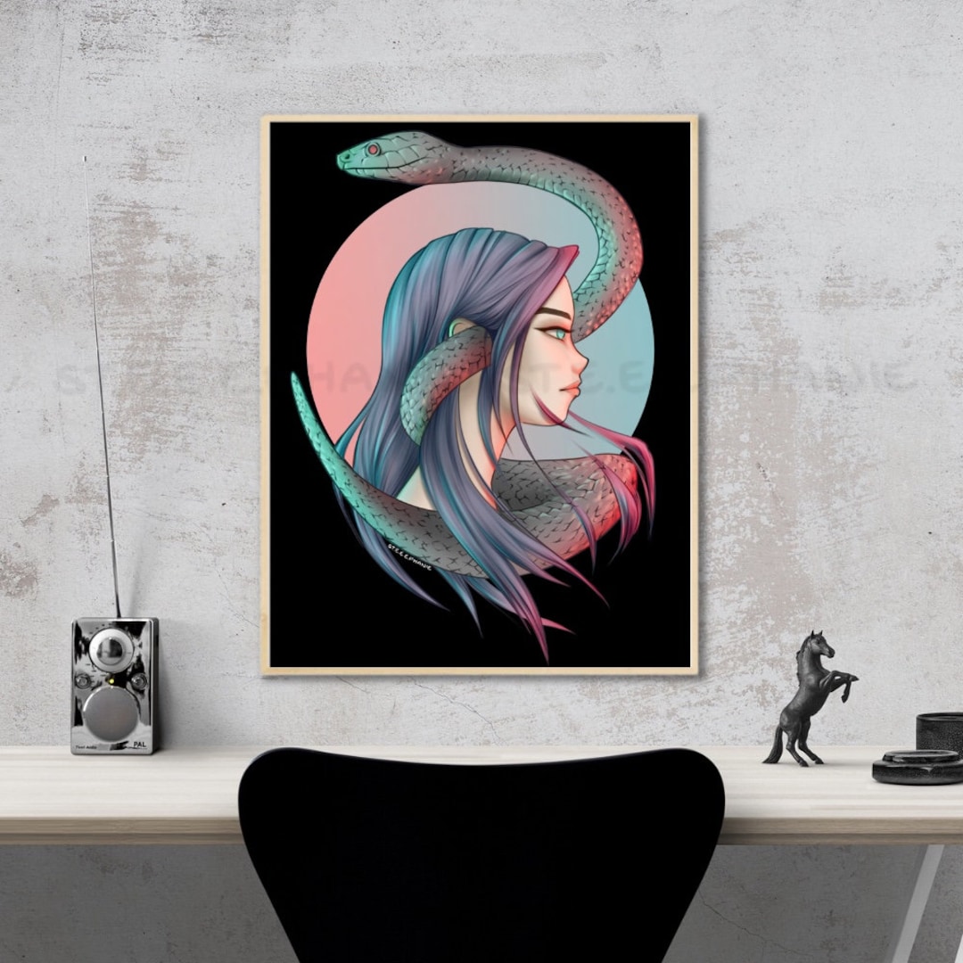 Abstract Snake Drawing DIGITAL DOWNLOAD - Etsy