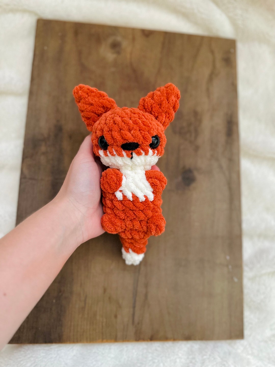 Mini Fox Plushie, Plush Fox, Crochet Fox Plushie, Crochet Plush Fox ...
