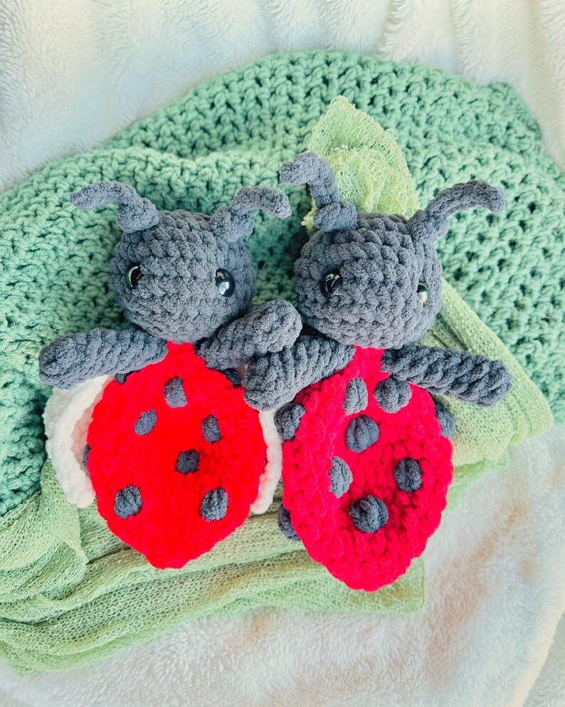 Lola the Ladybug Crochet Pattern, Ladybug Lovey Pattern, Crochet ...