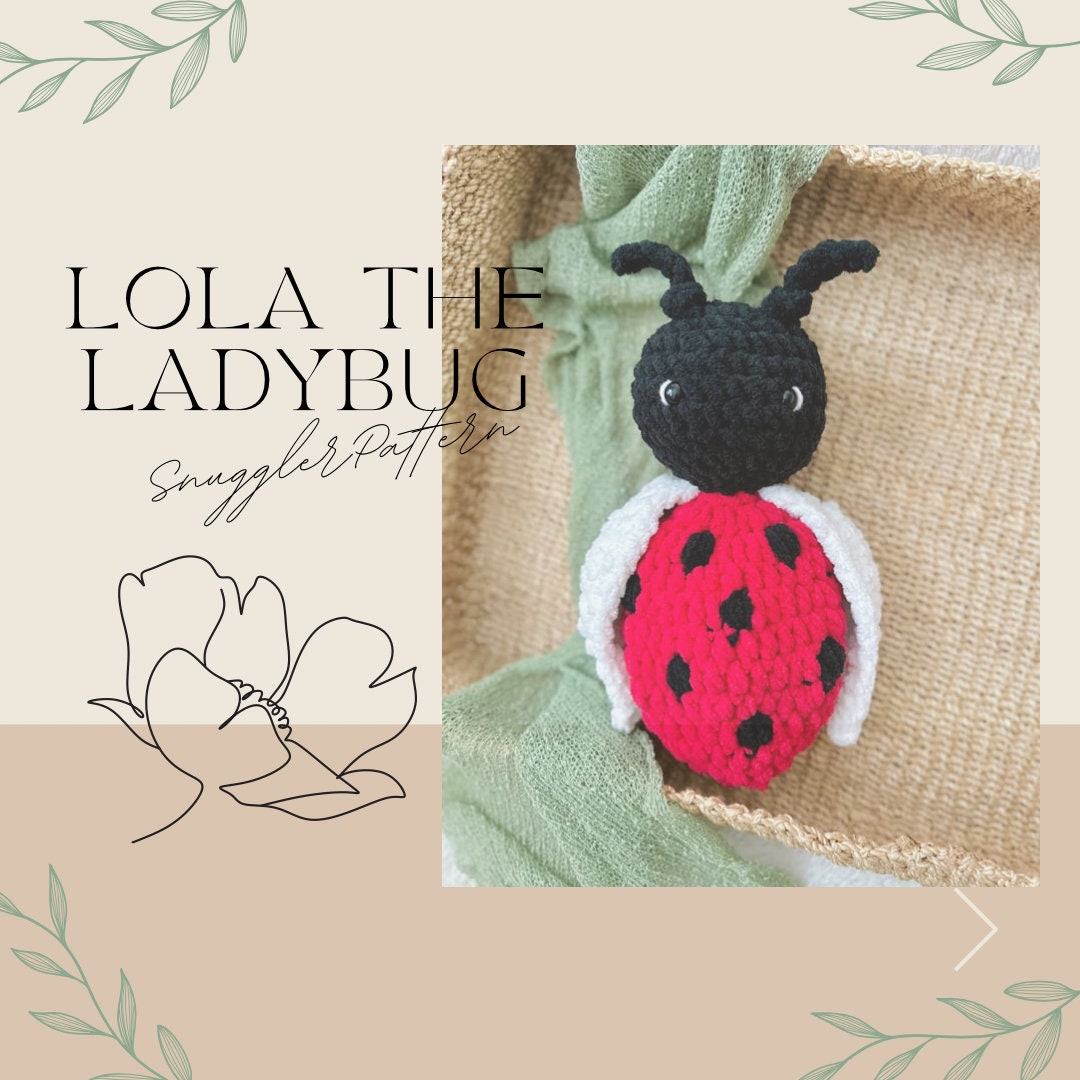 Lola the Ladybug Crochet Pattern, Ladybug Lovey Pattern, Crochet ...
