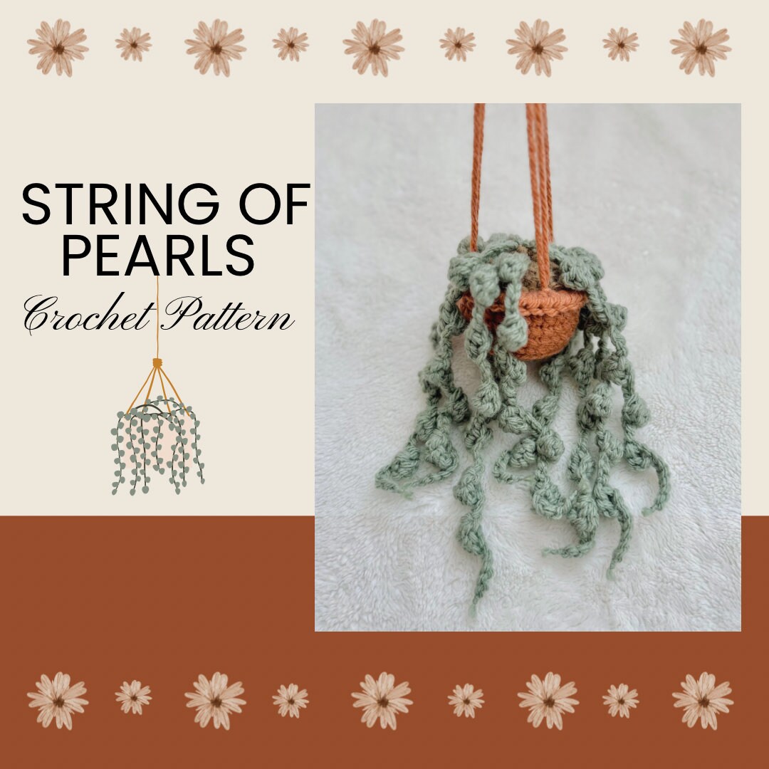 Crochet Hanging Plant Pattern, Crochet String of Pearls Pattern ...