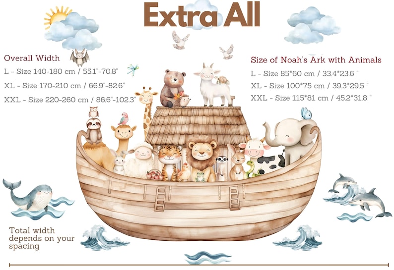 Noah’s Ark Wall Stickers for Sunday School – Removable Bible Classroom ...
