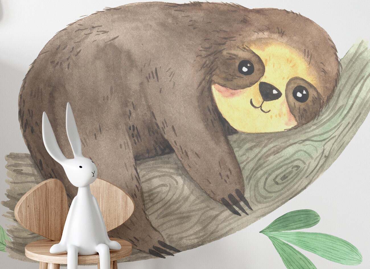 Sloth Wall Art Decal Sloth With Branch Wall Decal Jungle - Etsy UK