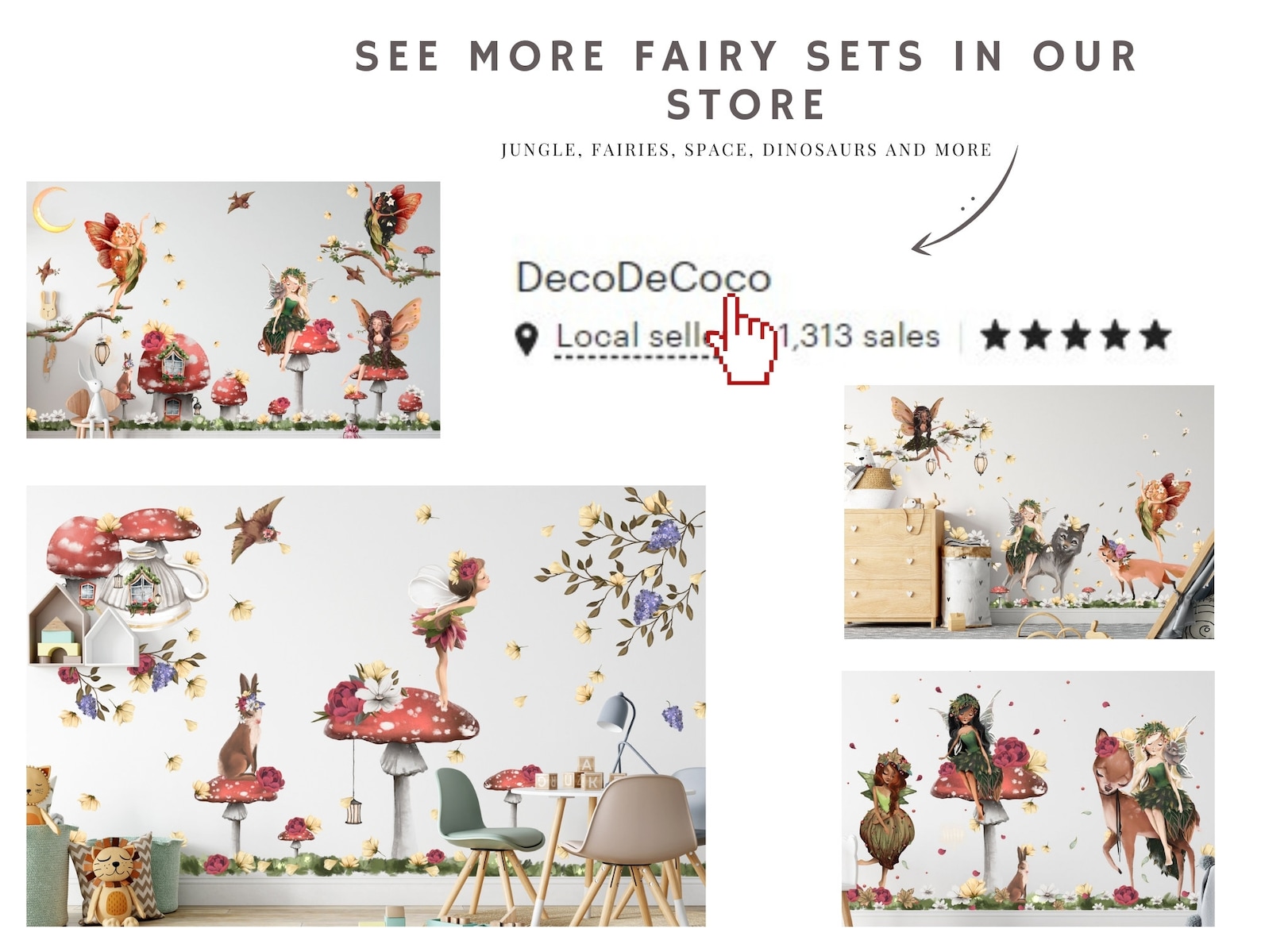 Fairy Wall Sticker Fairy Wall Decals Fairy Wall Transfers - Etsy