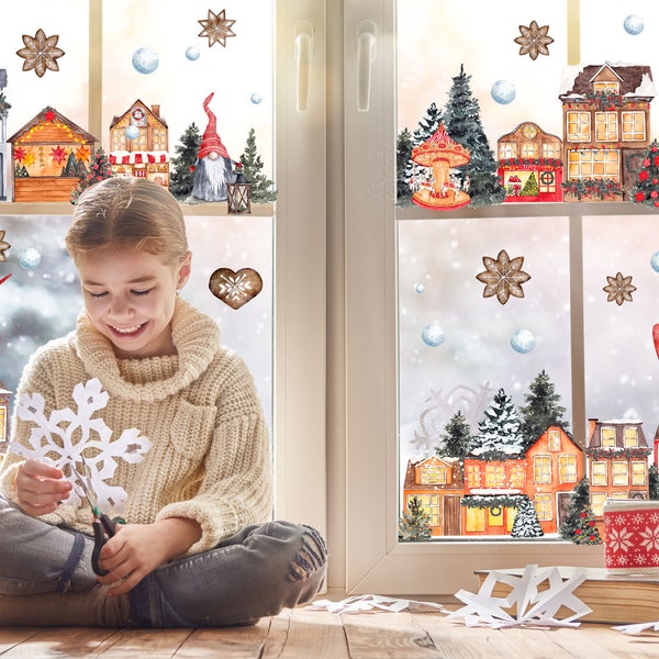 Christmas Window Decals - Etsy