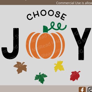 Choose Joy Pumpkin Svg Choose Joy Svg Pumpkin Svg Fall - Etsy