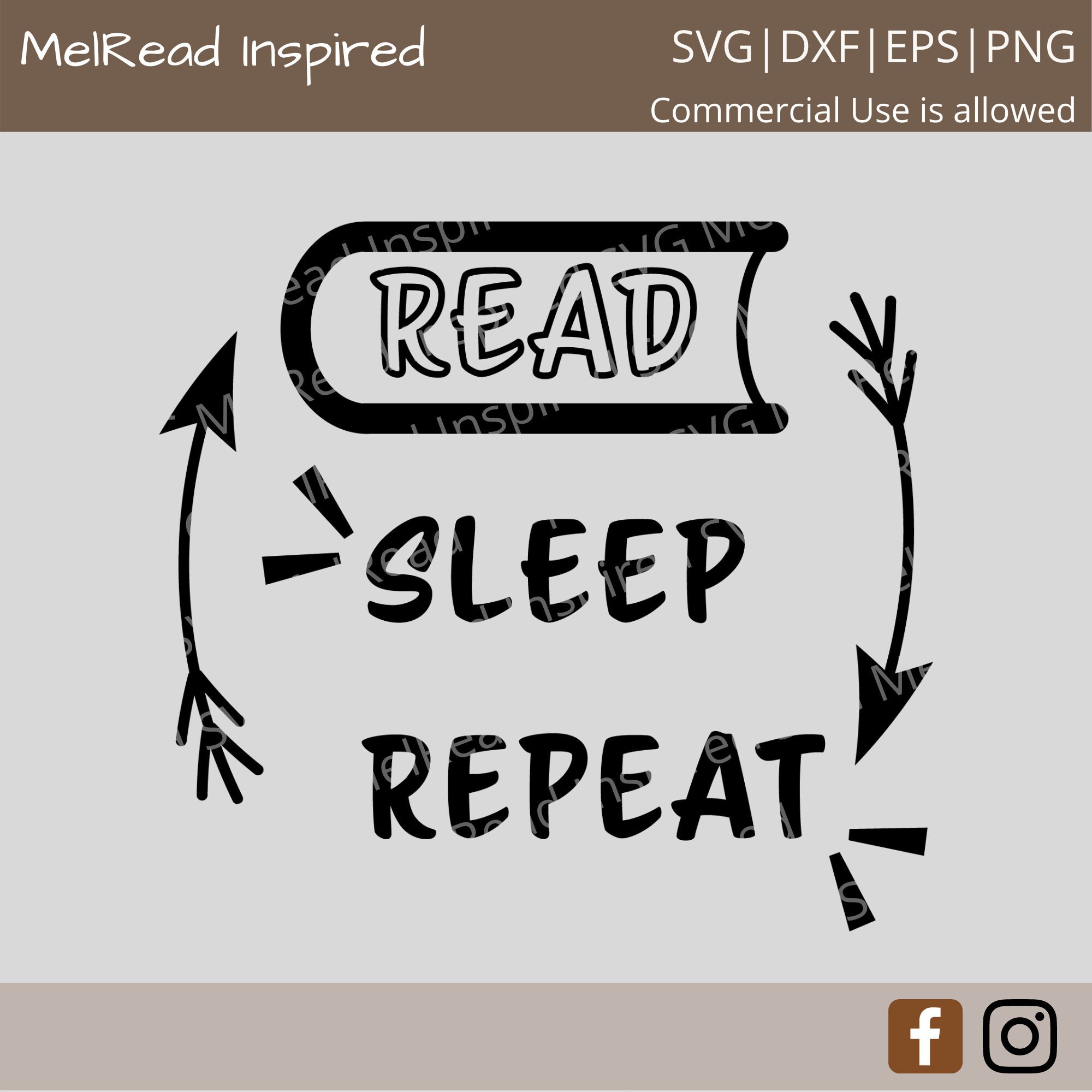 Read Sleep Repeat Svg Read Svg Book Svg Cricut Cut File - Etsy