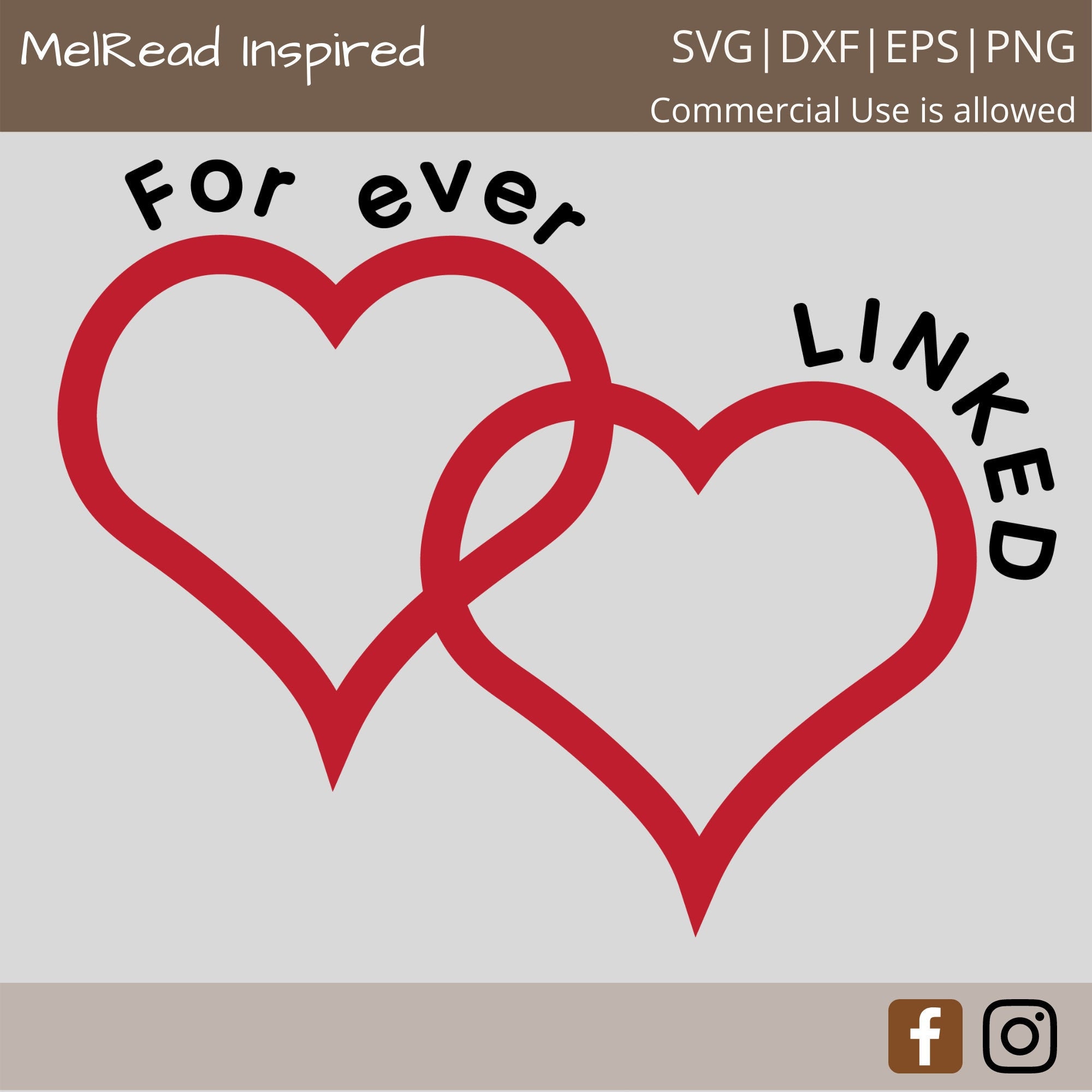 Forever Linked Hearts SVG Heart SVG Love SVG Valentines Day Cut File ...