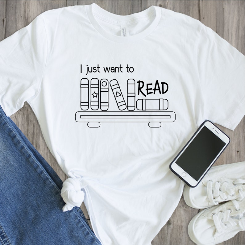 I Just Want to Read svg - Read svg - Book svg - Bookshelf svg - Cut ...
