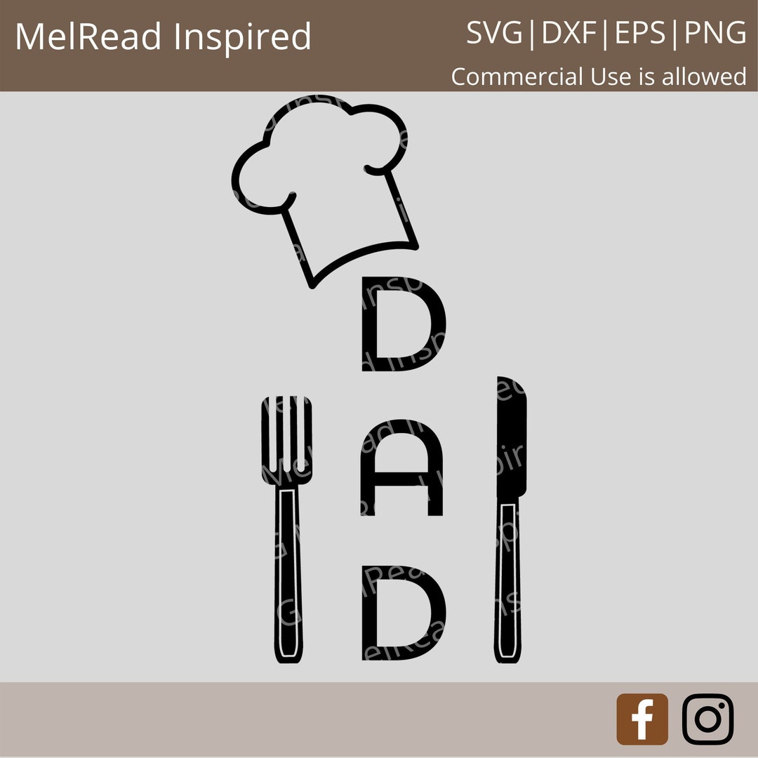 Chef Dad Svg Cook Dad Svg Cricut Dad Cricut Chef Dad Svg Father's Day ...