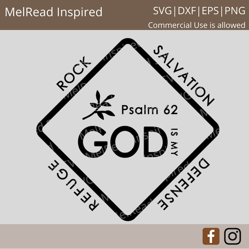 God is My Svg - God is Svg - Psalm 62 Svg - Christian Svg - Salvation ...