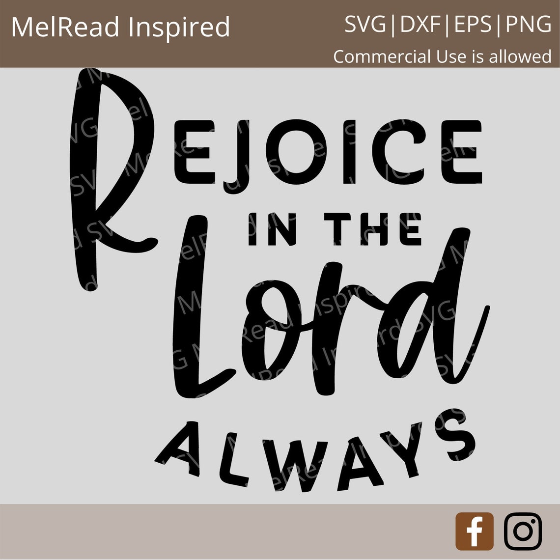 Rejoice in the Lord Always Svg Rejoice in the Lord Svg Philippians 4:4 ...