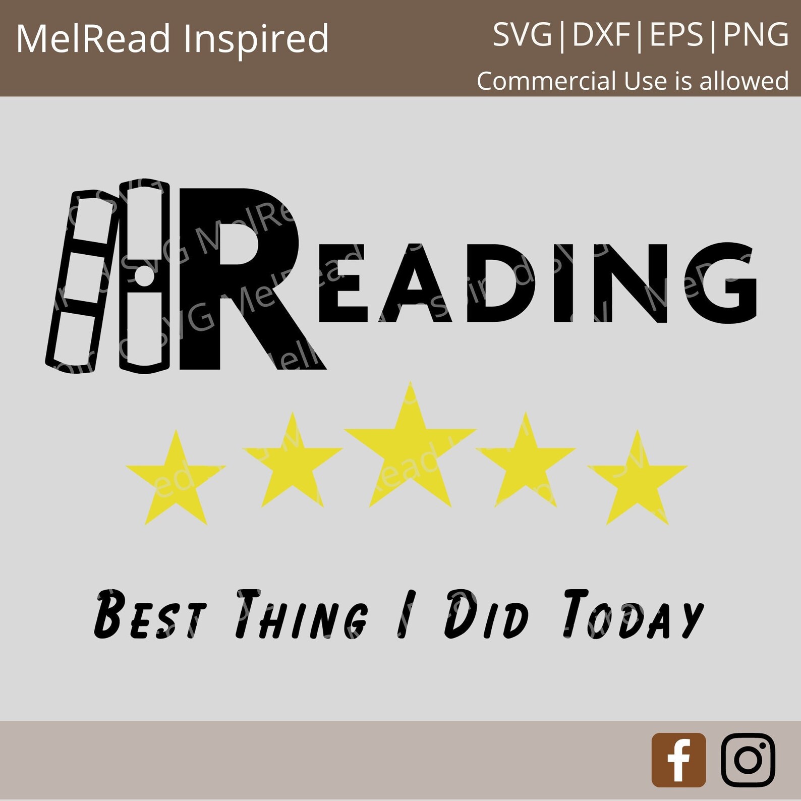 Reading Five Stars Svg - Reading Review Svg - Reading Svg - Read Svg ...
