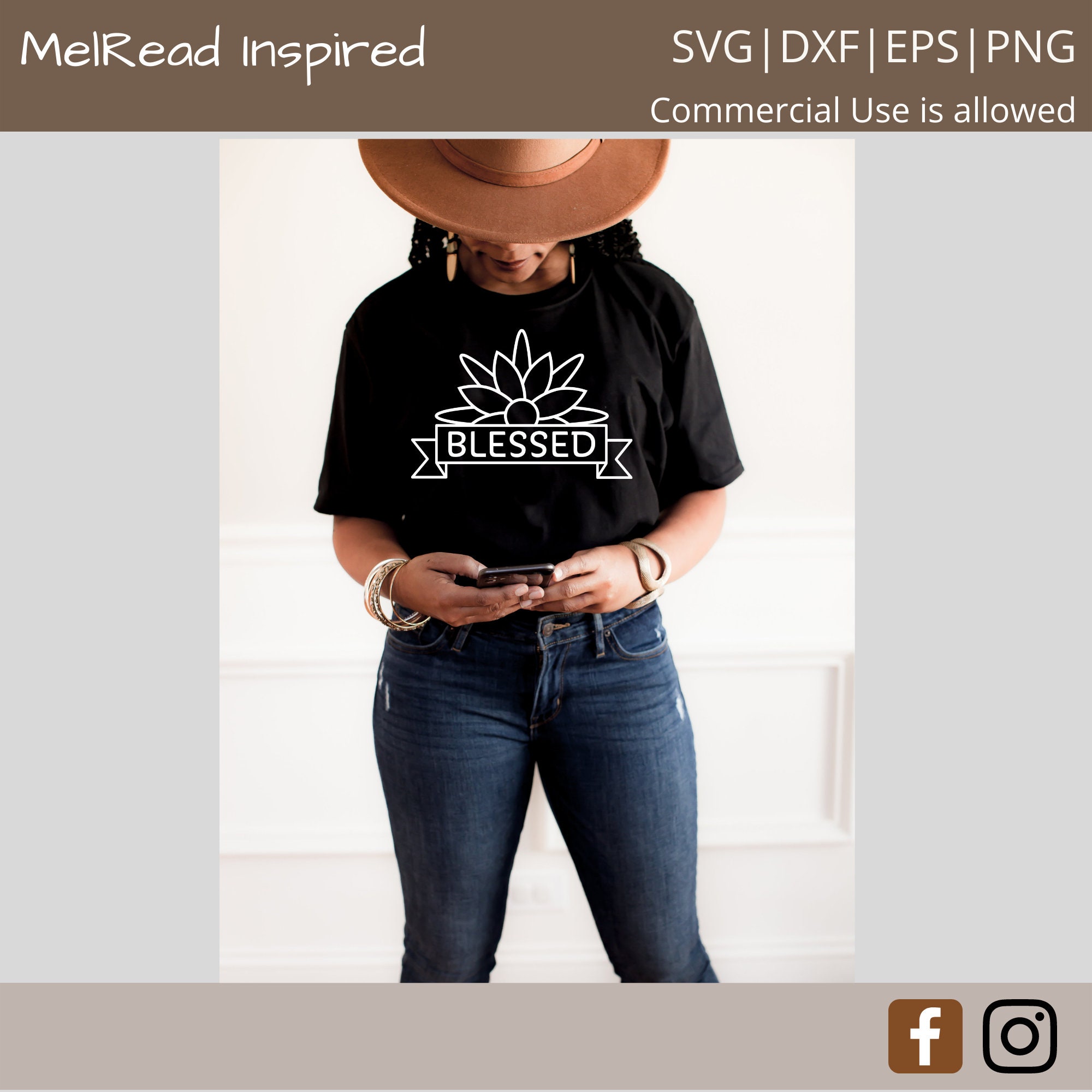Blessed Svg Blessed Flower Svg Blessed Banner Svg Blessed Floral Banner ...