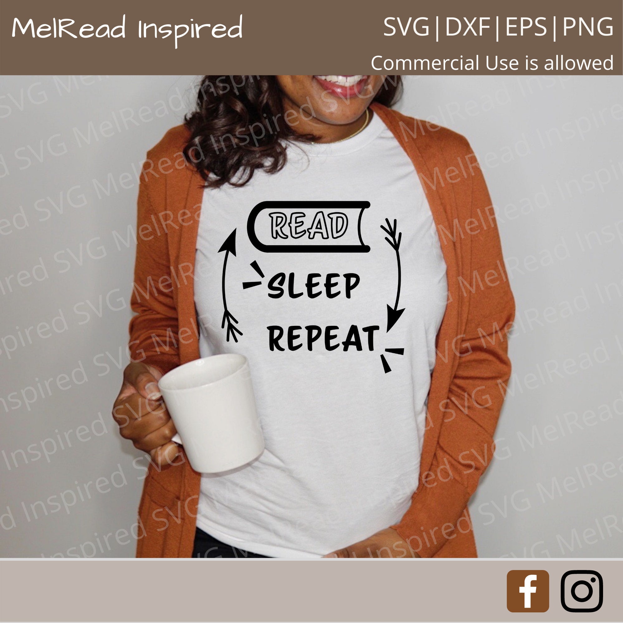 Read Sleep Repeat Svg Read Svg Book Svg Cricut Cut File - Etsy