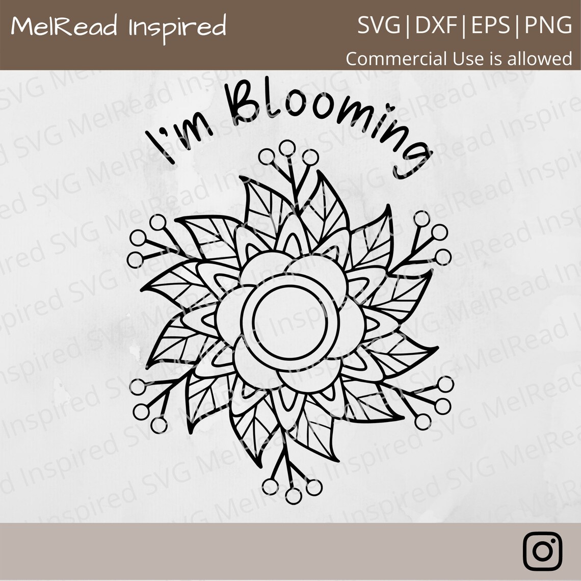 I'm Blooming Flower Svg - Positive Svg - Inspirational Svg - Cricut Cut ...