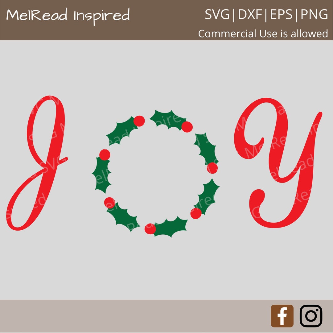 Christmas Joy Svg Joy Svg Winter Svg Christmas Svg Digital File Cricut ...